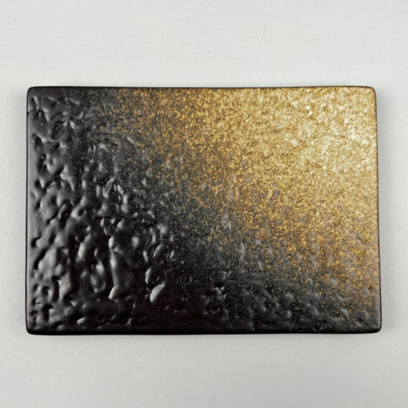 Japanese Style Matte Brown Black Beige Gradient Sushi geta flat plate