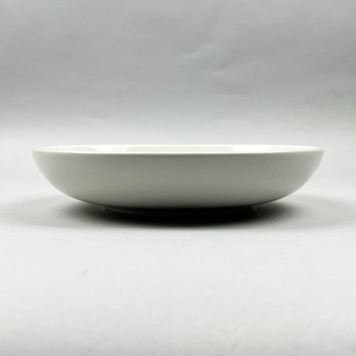 large white coupe dish (shallow bowl) dinner plate