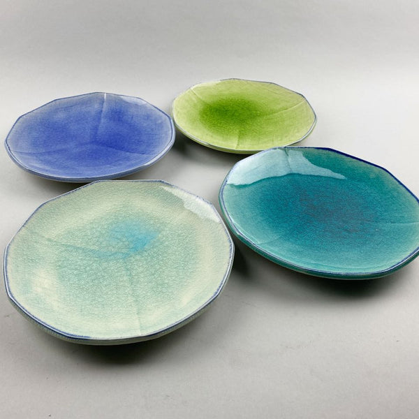 Tsuyatsuya Decagon Japanese Plate, Leafy Green 8" dia., Made in Japan
